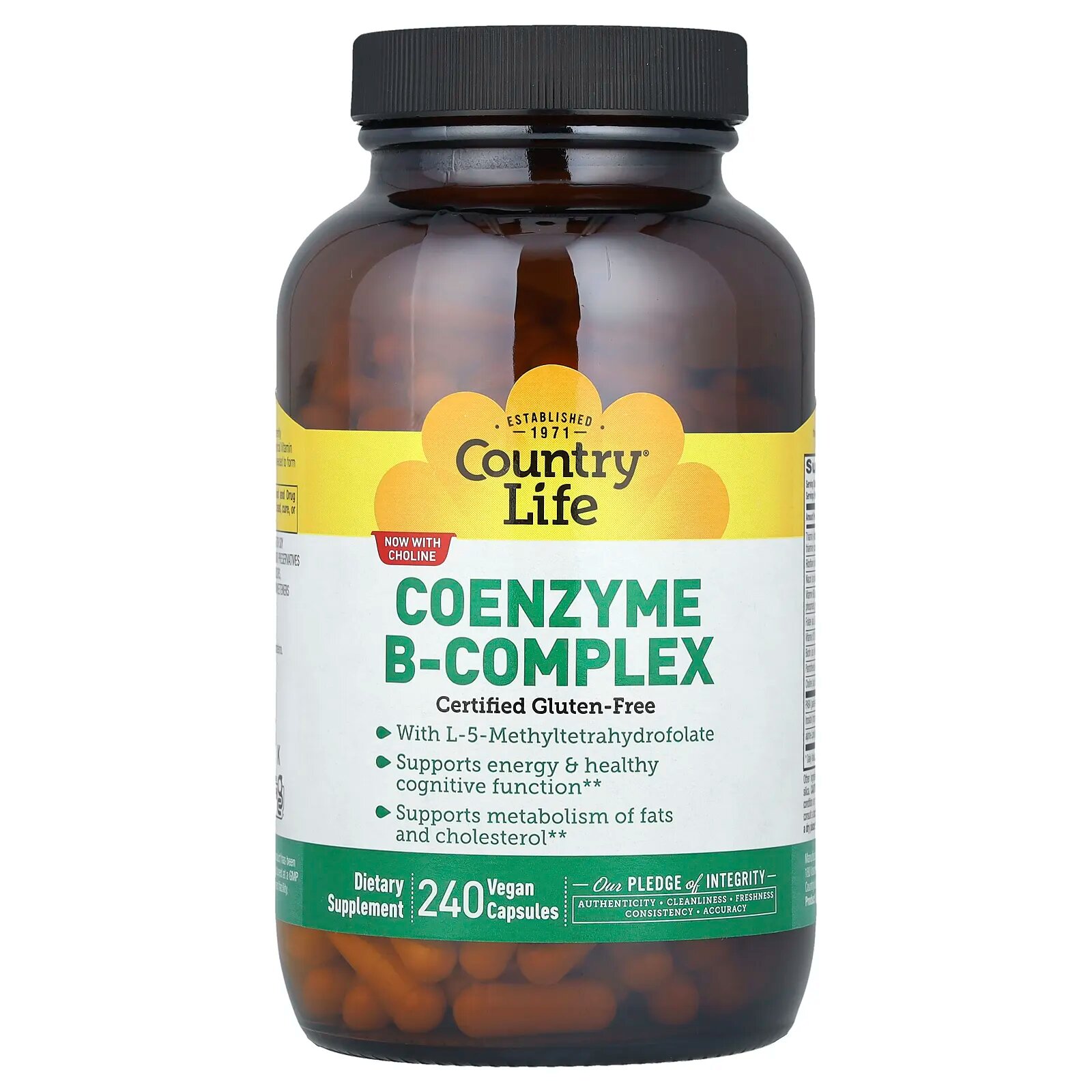 Country Life, Coenzyme B-complex, Коэнзим Б-комплекс, 240 капсул