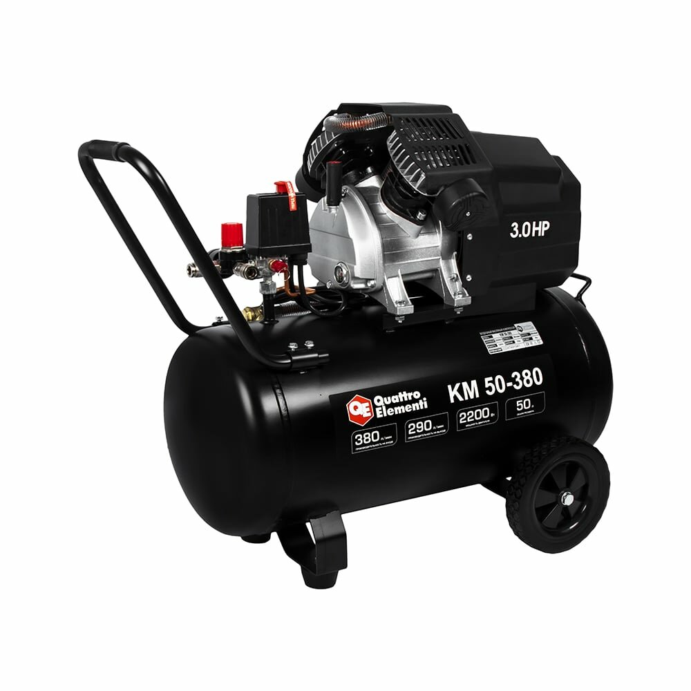 Поршневой масляный компрессор QUATTRO ELEMENTI KM 50-380 248-504, 220 В