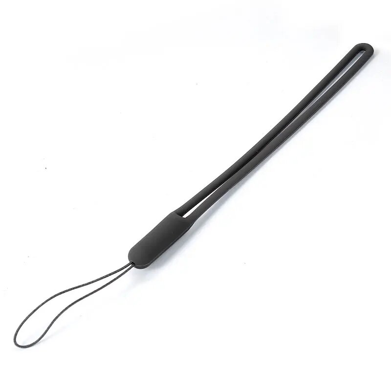 Ремешок на запястье из жидкого силикона, ремешок для телефона iPhone 11, Samsung, камеры, GoPro, USB флеш-накопители, ключи, брелок для ID-Карты черный