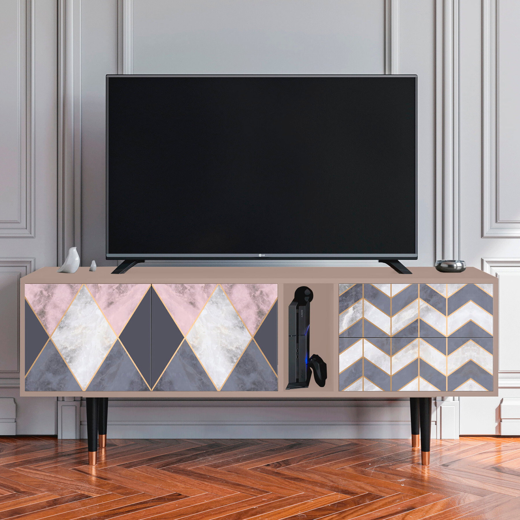 ТВ-Тумба - STORYZ - T1 Ideal Harmony, Размер - 170 x 69 x 48 см, Цвет корпуса - , Бежевый