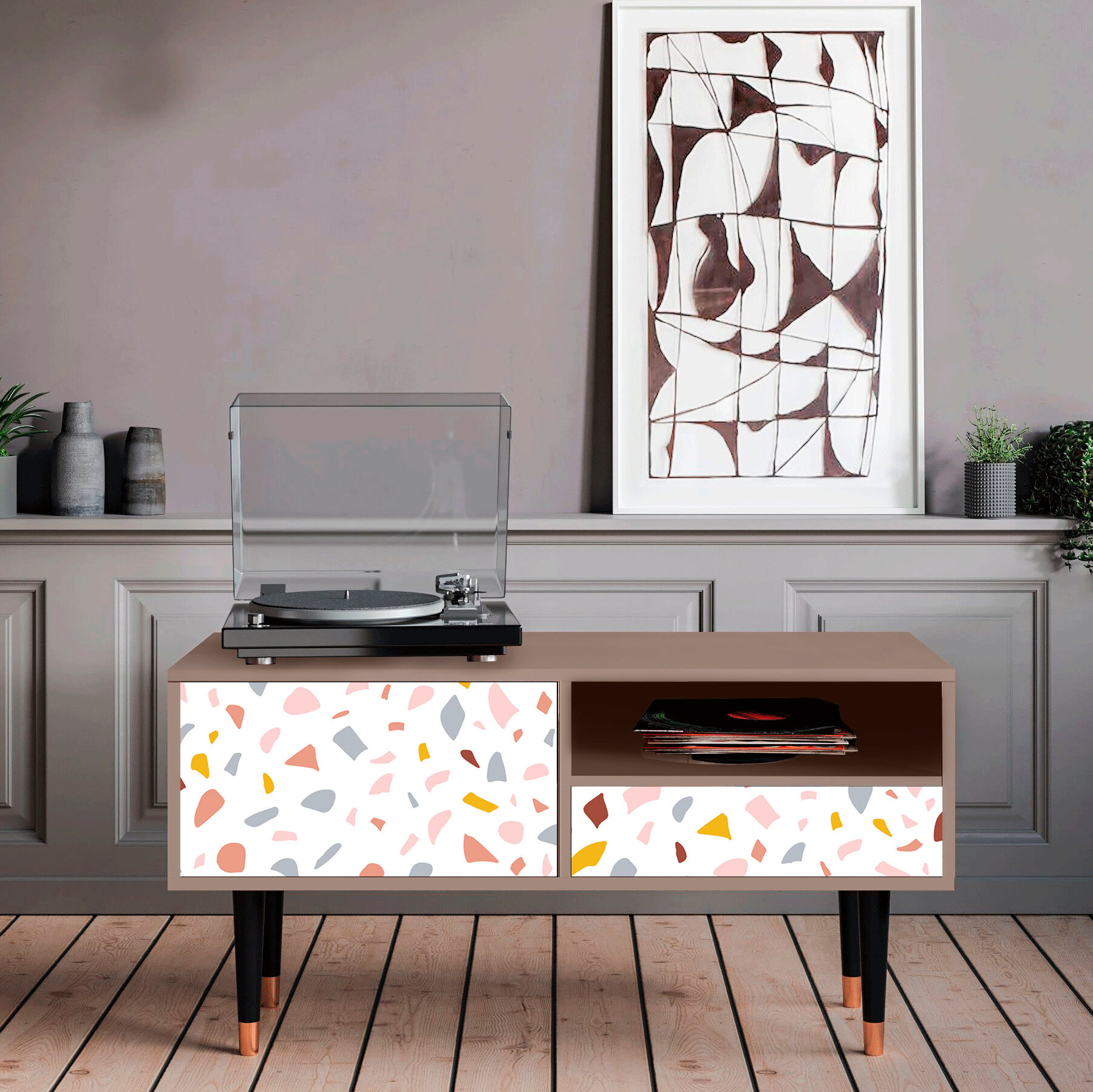 ТВ-Тумба - STORYZ - T3 Marmelade Cheese, Размер - 115 x 59 x 48 см, Цвет корпуса - , Бежевый