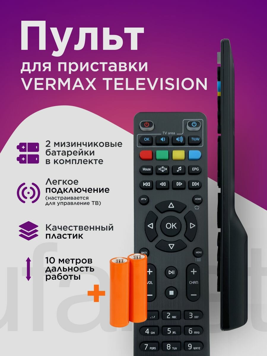 Пульт для приставки смарт тв IPTV Vermax Television