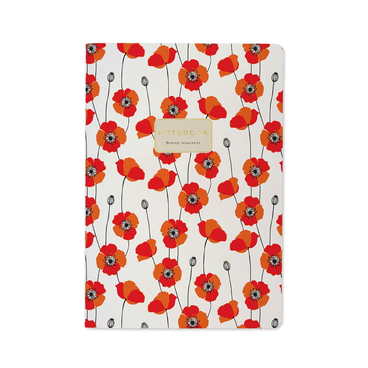 Тетрадь А5, Bruno Visconti "Маки", 40л. клетка