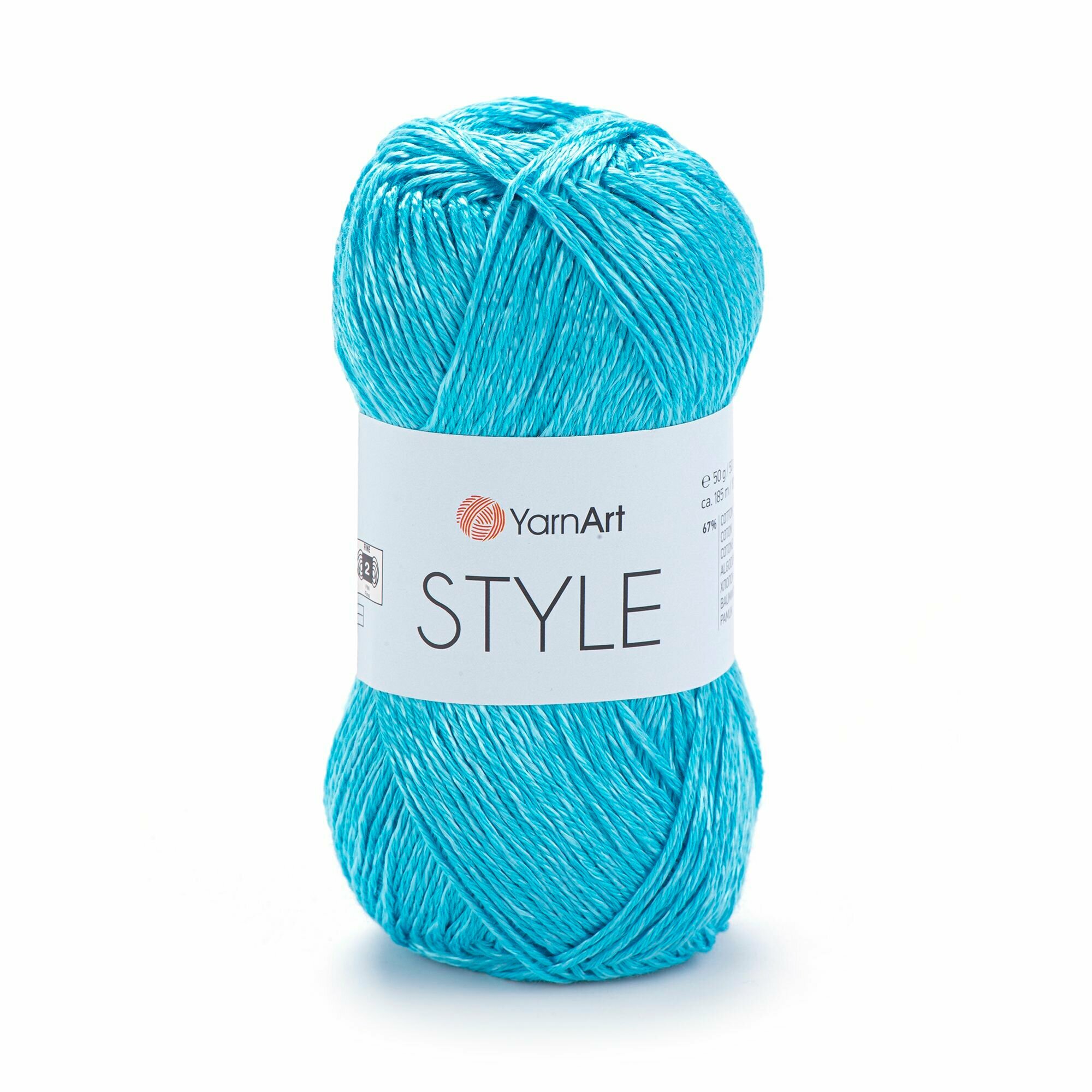 Пряжа YarnArt Style 673 бирюза (50г/185м, упаковка 5 мотков)