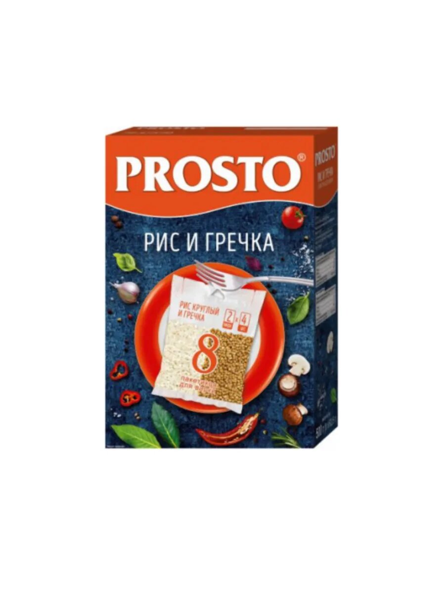 Смесь Prosto Рис и Гречка, 8 п х 62.5 г 500 г