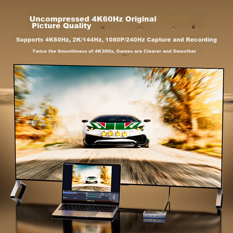 Biaze Video Capture Card Live Streaming 4K60HZ Frame HDMI Camera RGB HD Recording for PS5/Switch/iPad Camera Computer Mobile Douyin Black Myth： Wukong Live Streaming