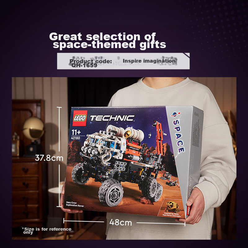 LEGO Technic Series 42180 Mars Human Exploration Rover, Non-Remote Control Toy, New Year Gift