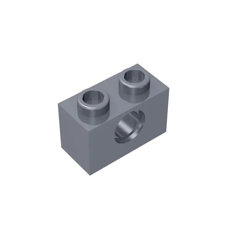 Gobricks технические блоки 1x2, Серый (073)
