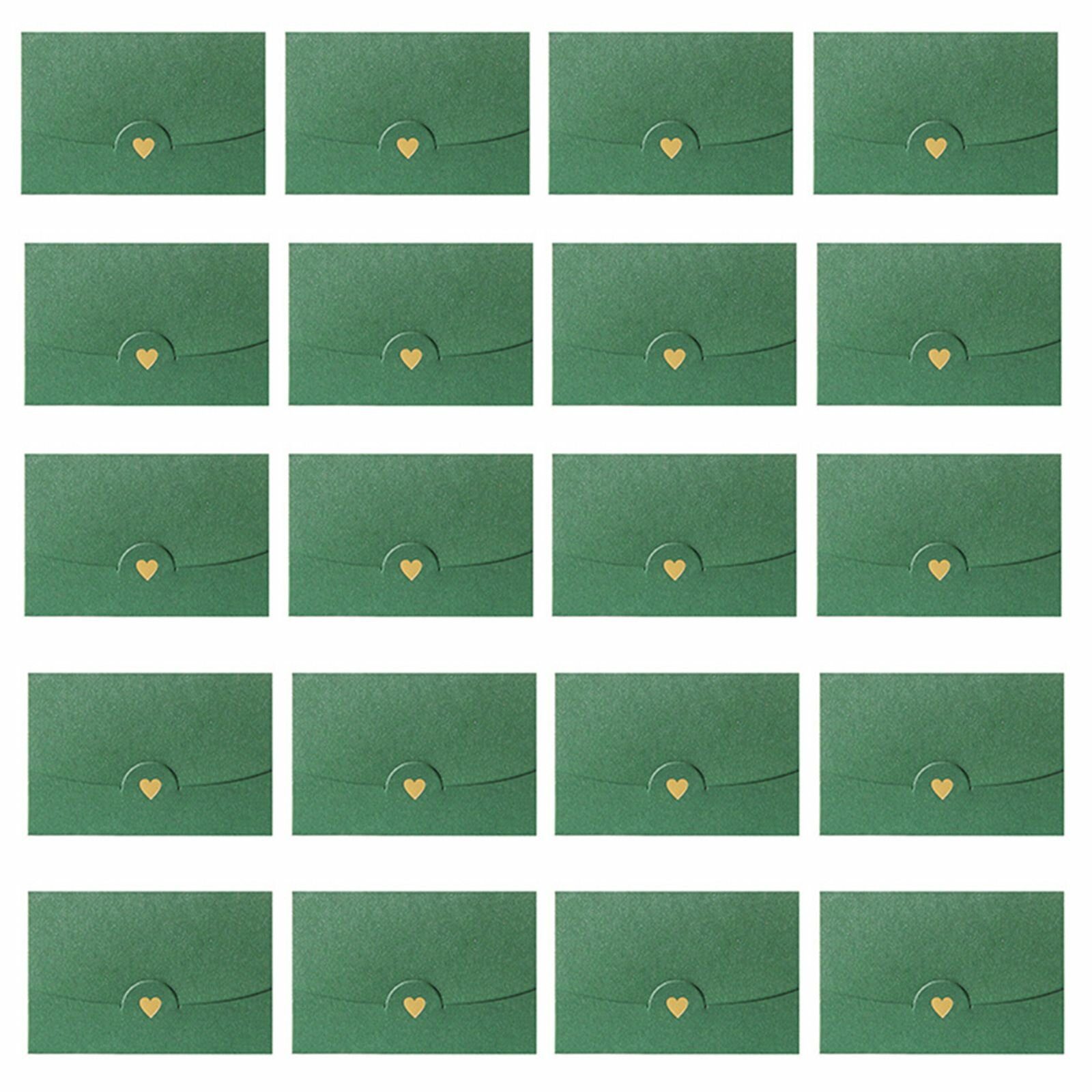 1 упаковка из 20 больших конвертов из перламутровой бумаги темно-зеленого цвета