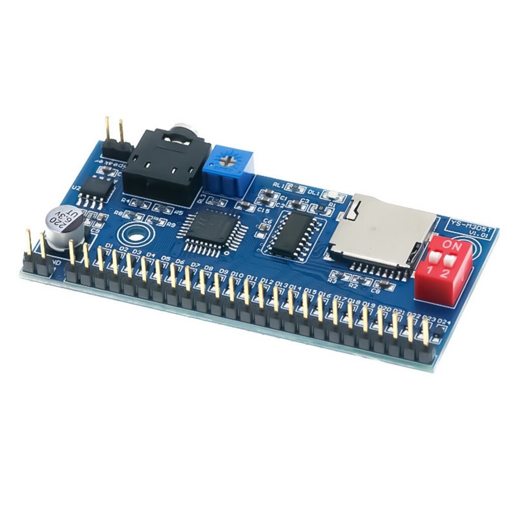 DIY MP3 Запускает Модуль Воспроизведения Голоса Once Play Once Микроконтроллер С Высокой Точностью Вывода Звука Для Таможенного Проекта