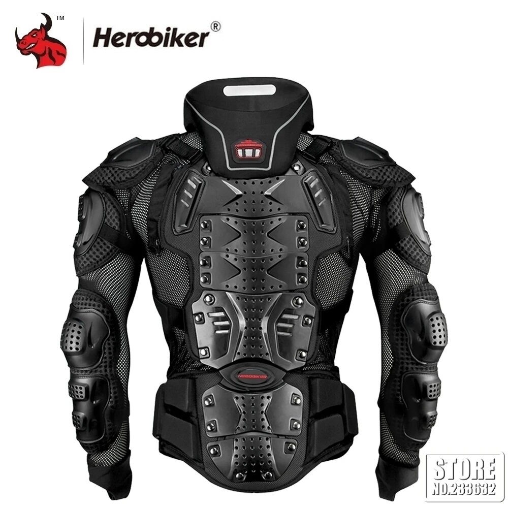 Мотоциклетные куртки Черепаха Мужские защитные куртки для всего тела Мотокросс XXXL, MC1008-5D Black