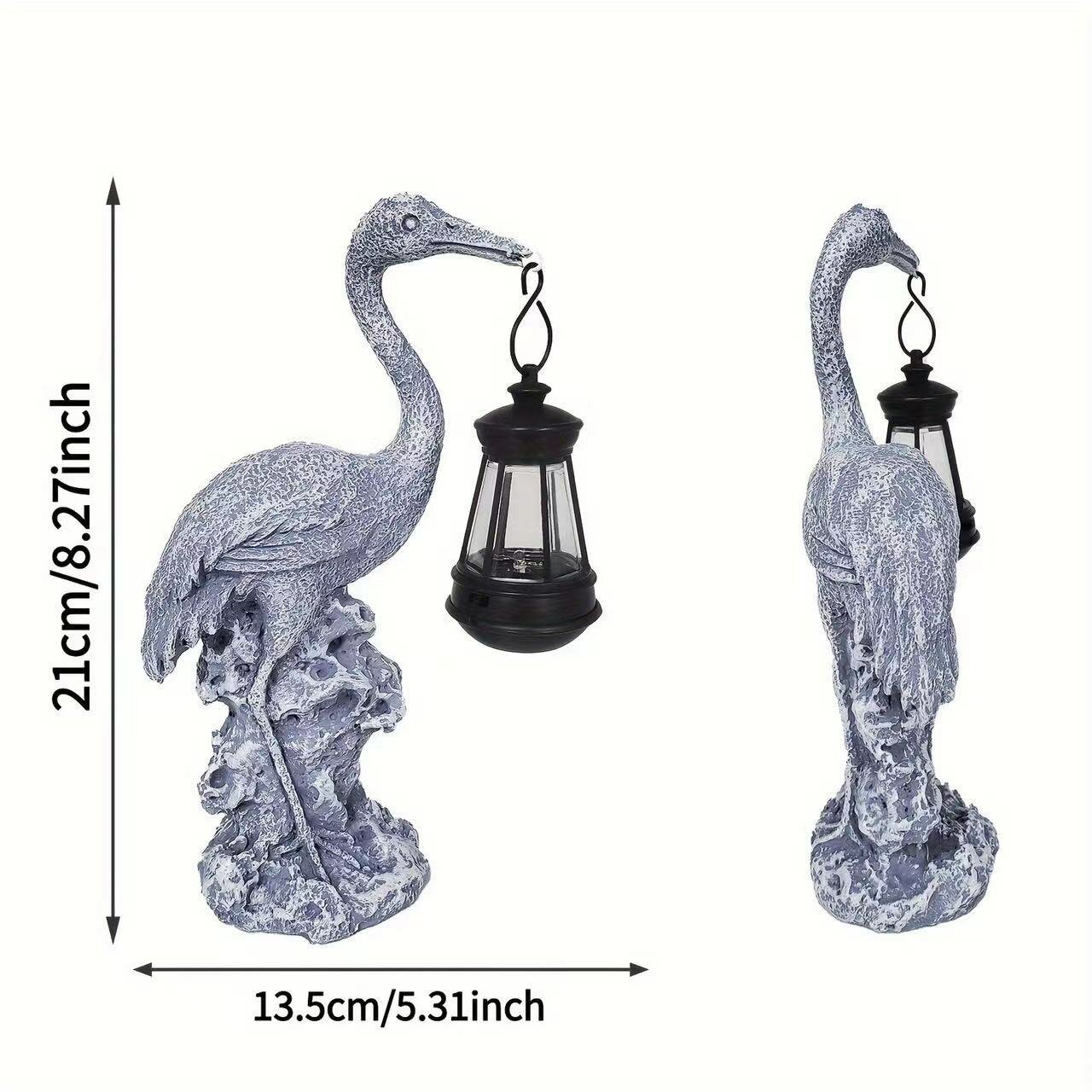 Уличная лампа "Журавль" crane solar B, солнечная, полиэфирная смола