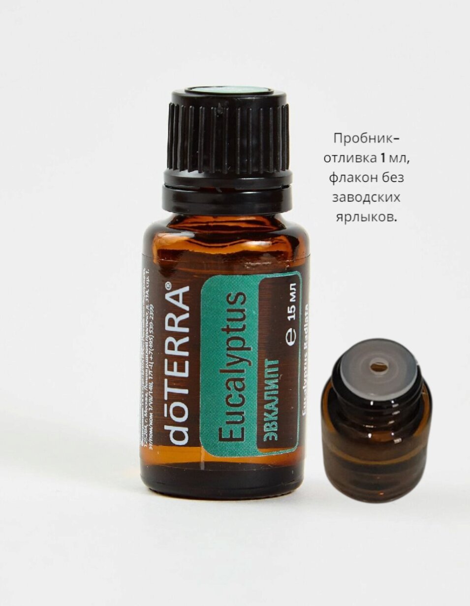DoTERRA Дотерра натуральное эфирное масло Эвкалипт, 1 мл, пробник .