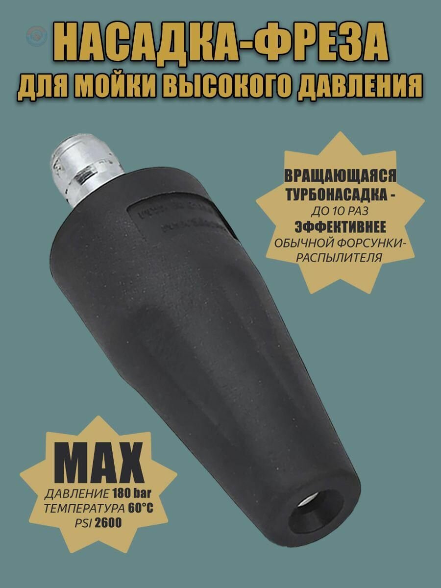 Грязевая фреза для мойки высокого давления, вихревая насадка 1/4 дюйма для удаления засохшей грязи с бетона, тротуара и автомобиля