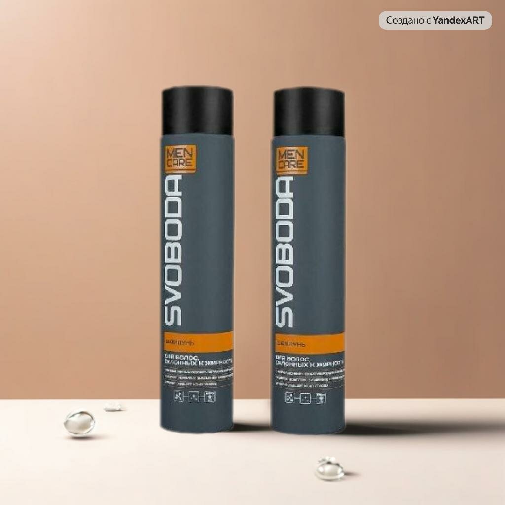Шампунь для волос SVOBODA Men Care Склонных к жирности, 300 мл, 2 шт