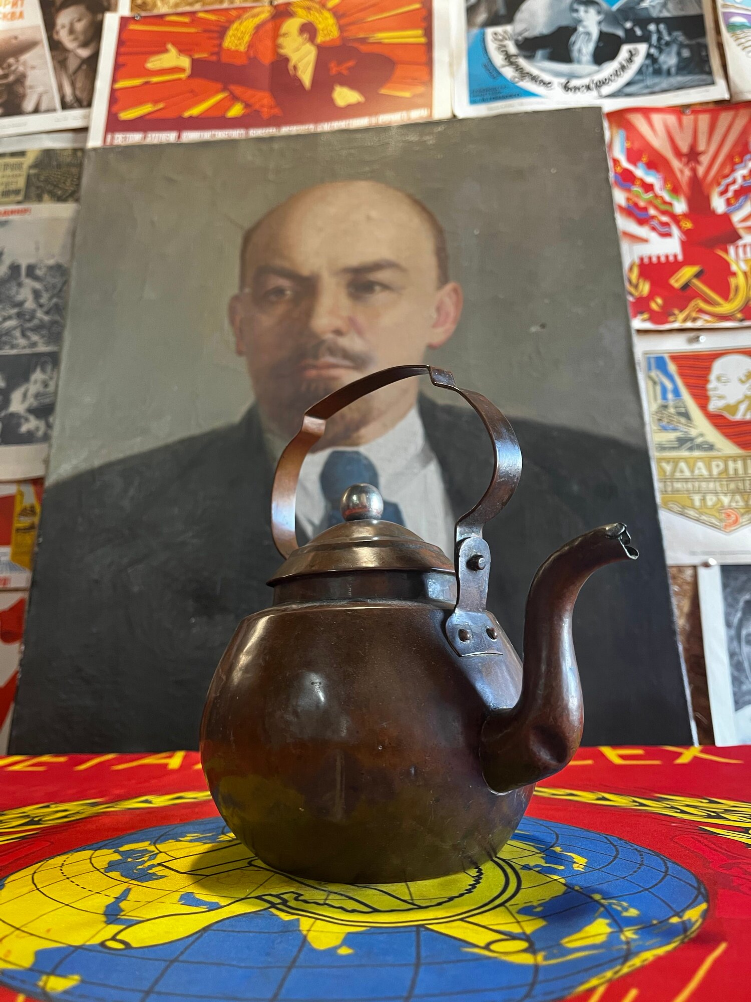 Чайник заварочный медный старинный Голландия