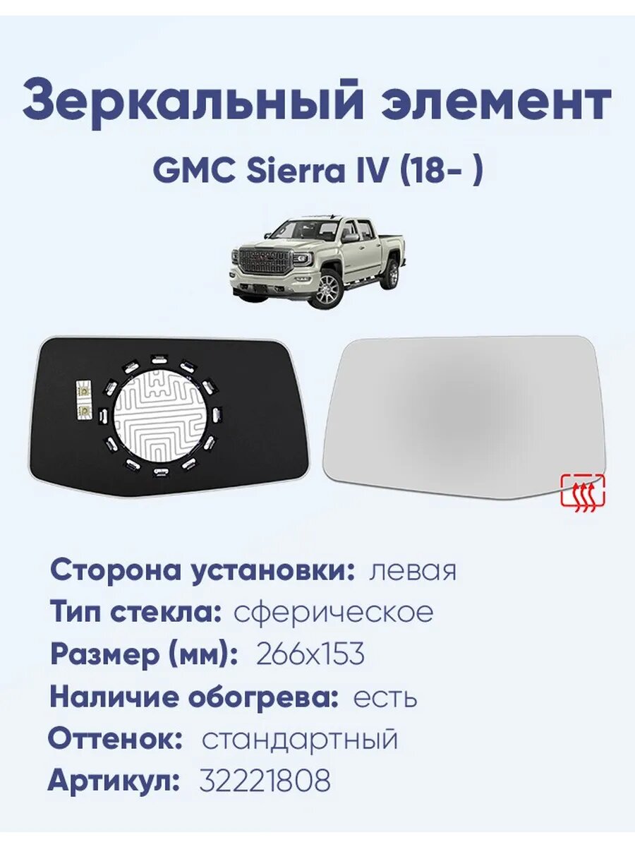 Зеркало GMC Sierra IV (18- ) 32221808