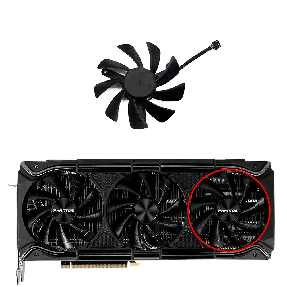 Вентилятор для видеокарты ZSUXTC TH9215B2H-PFC01 для GAINWARD GeForce RTX 3070 3080 3090 3080Ti Phantom C-Fan