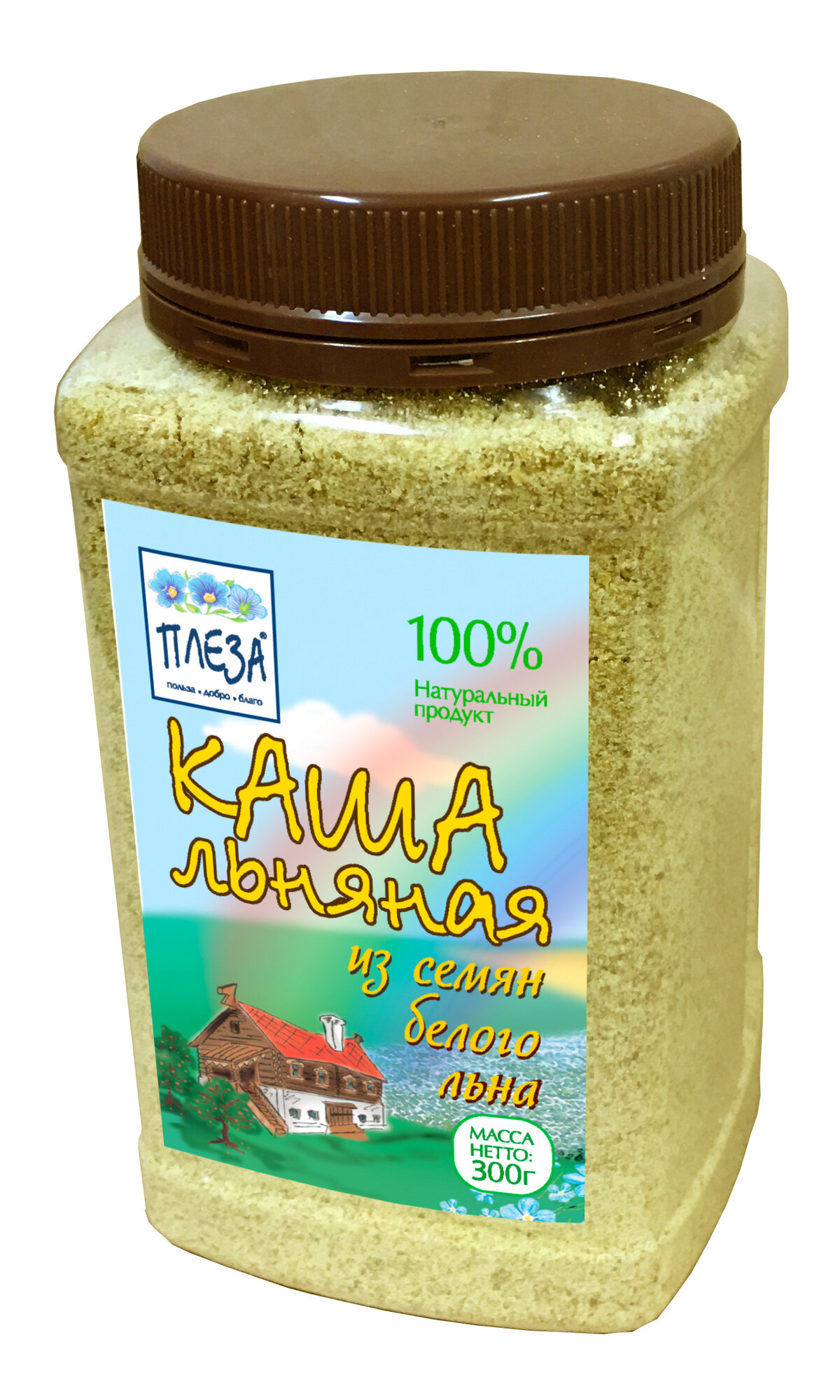 Каша льняная натуральная из семян белого льна 300 г, без варки