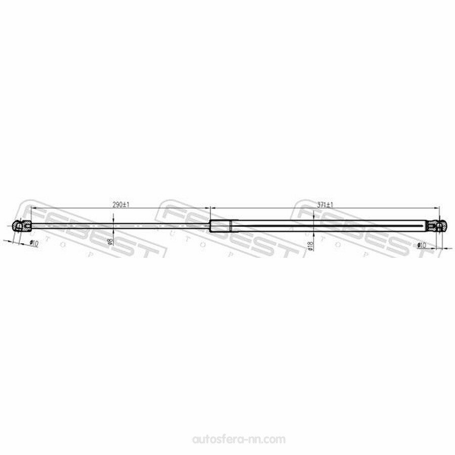 FEBEST 22117010 Газовый упор капота