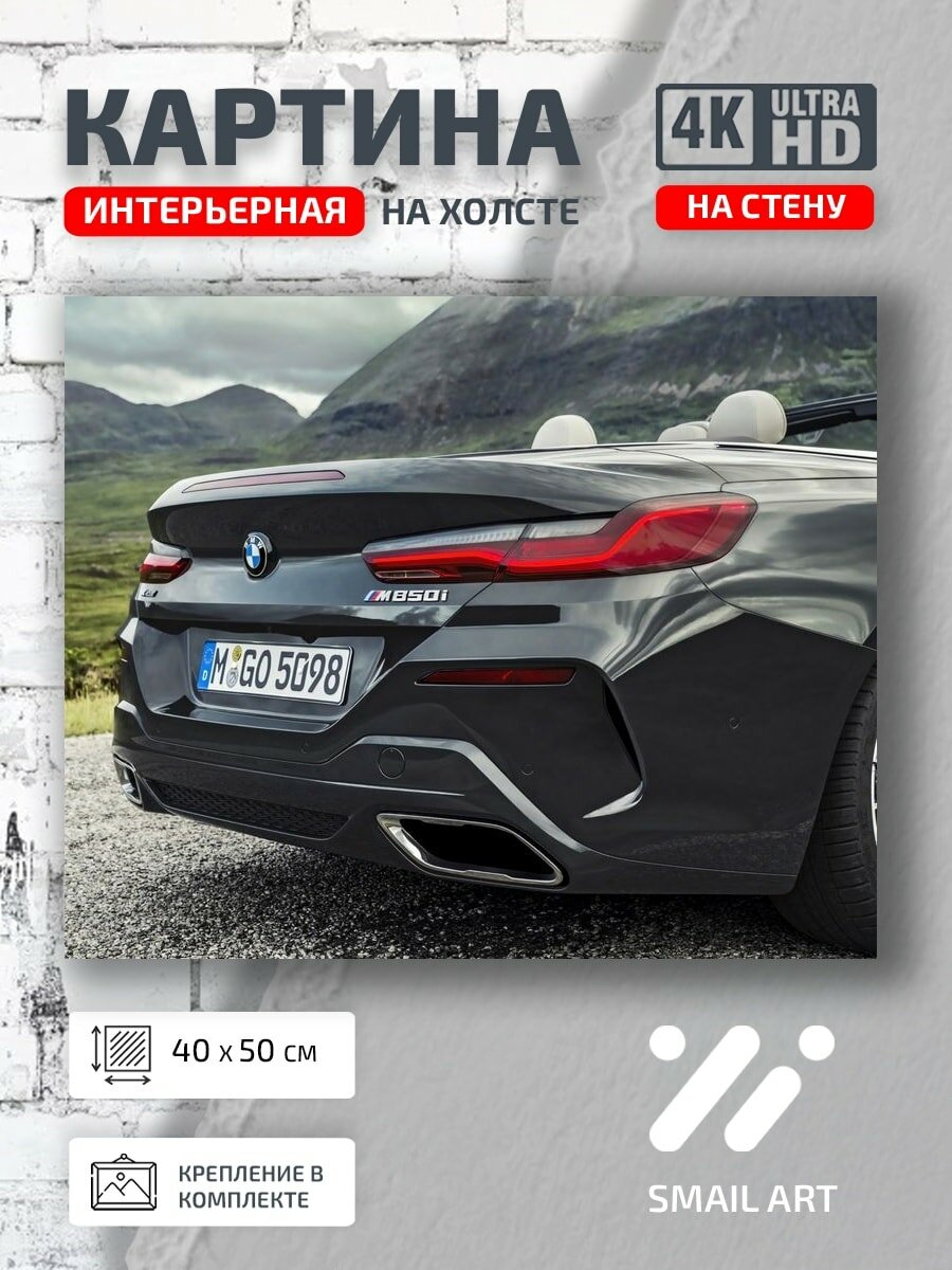 Картина на холсте интерьерная 40 на 50 на стену M850i Convertible для студии атмосфера