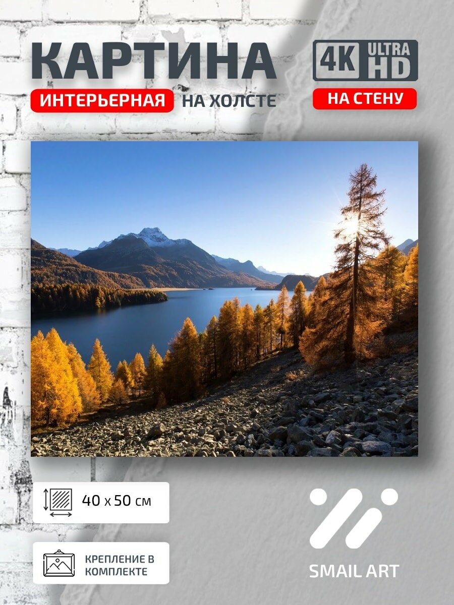 Картина на холсте интерьерная 40 на 50 на стену Природа Осень для спальни пейзаж