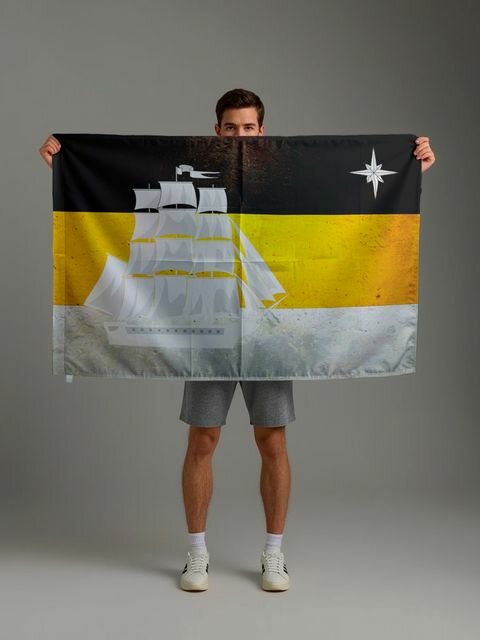 Флаг ЦТП Феникс Советской Гавани, 70х105 см на шёлке для ручного древка