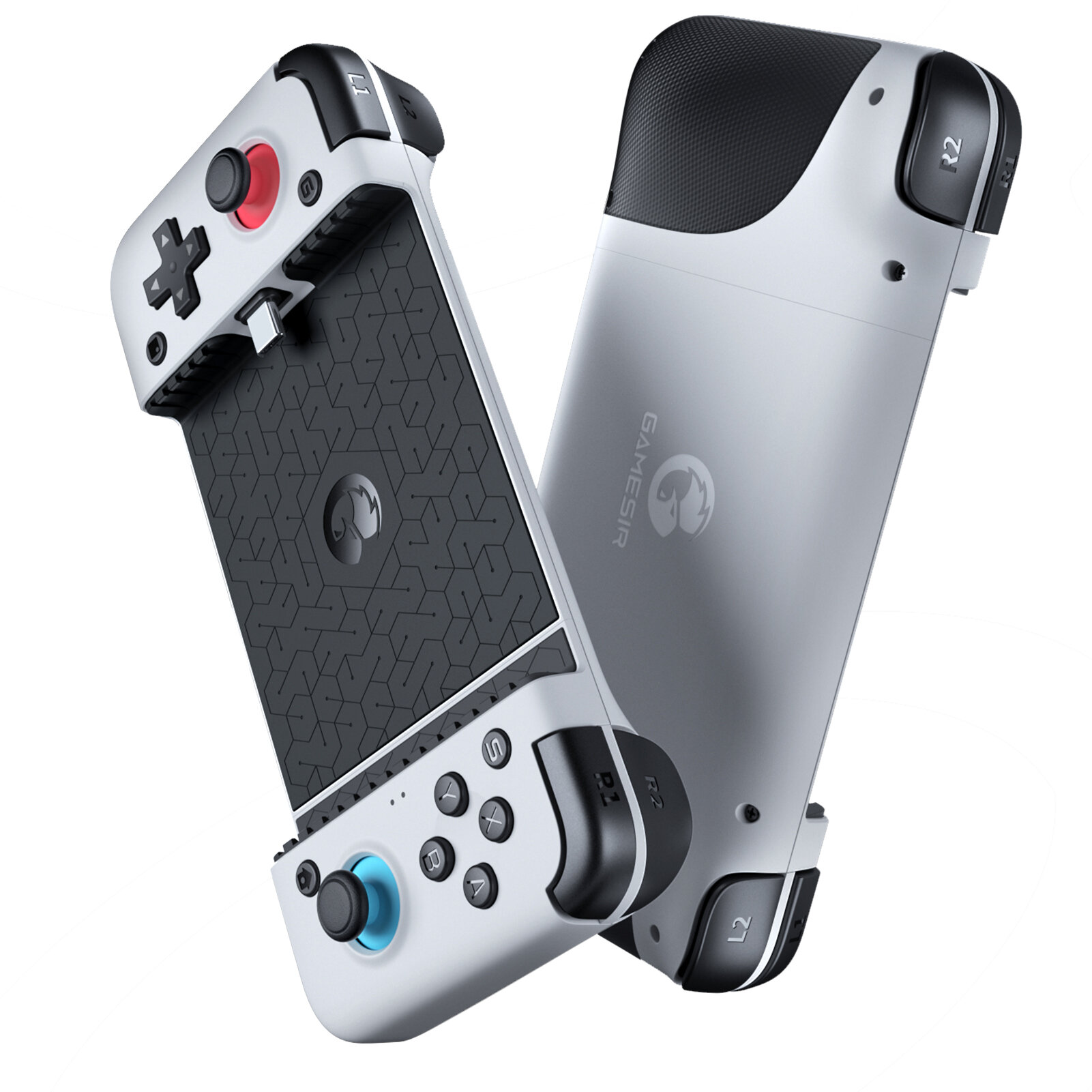 GameSir X2 Type-C Мобильный Игровой Контроллер для Андроид Телефона Профессиональный Эспортивный Растяжимый Ручка Плаг-н-Плей Игровой Джойстик для Облачных Игр, Подходит для Облачных Игр/Egg NS Эмулятор/Android, Материал ABS, Размер 177.8*84.3*36.8mm,