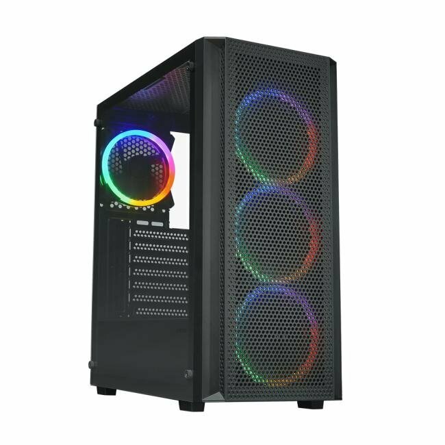 Miditower XASTRA A311 4FRGB Black ATX без БП, с окном