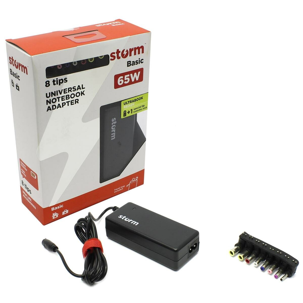 STM Storm BL 65 блок питания (18-20V, 65W)+8 сменных разъёмов питания