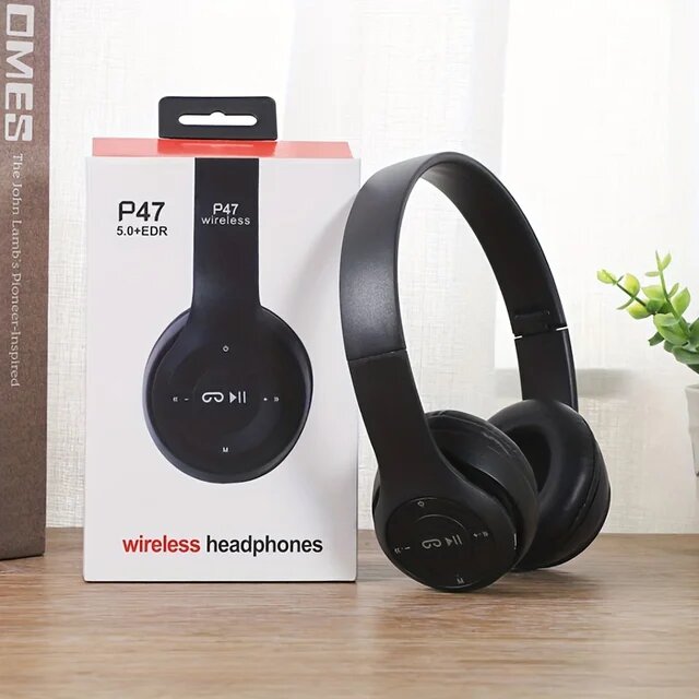 Беспроводные наушники Bluetooth 5.0, складные, стереофонические наушники HiFi с мощными басами, наушники-шлем для детей и девочек, с микрофоном и USB-адаптером, совместимые с iPhone, телевизором и играми.