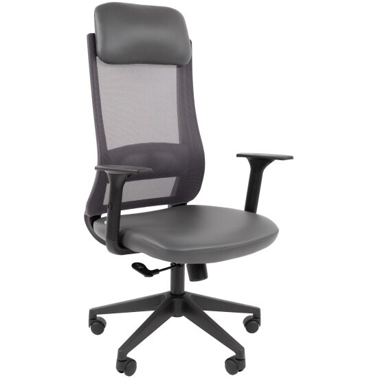 Кресло офисное Chairman 500LT Россия экокожа серый/TW-04 серый