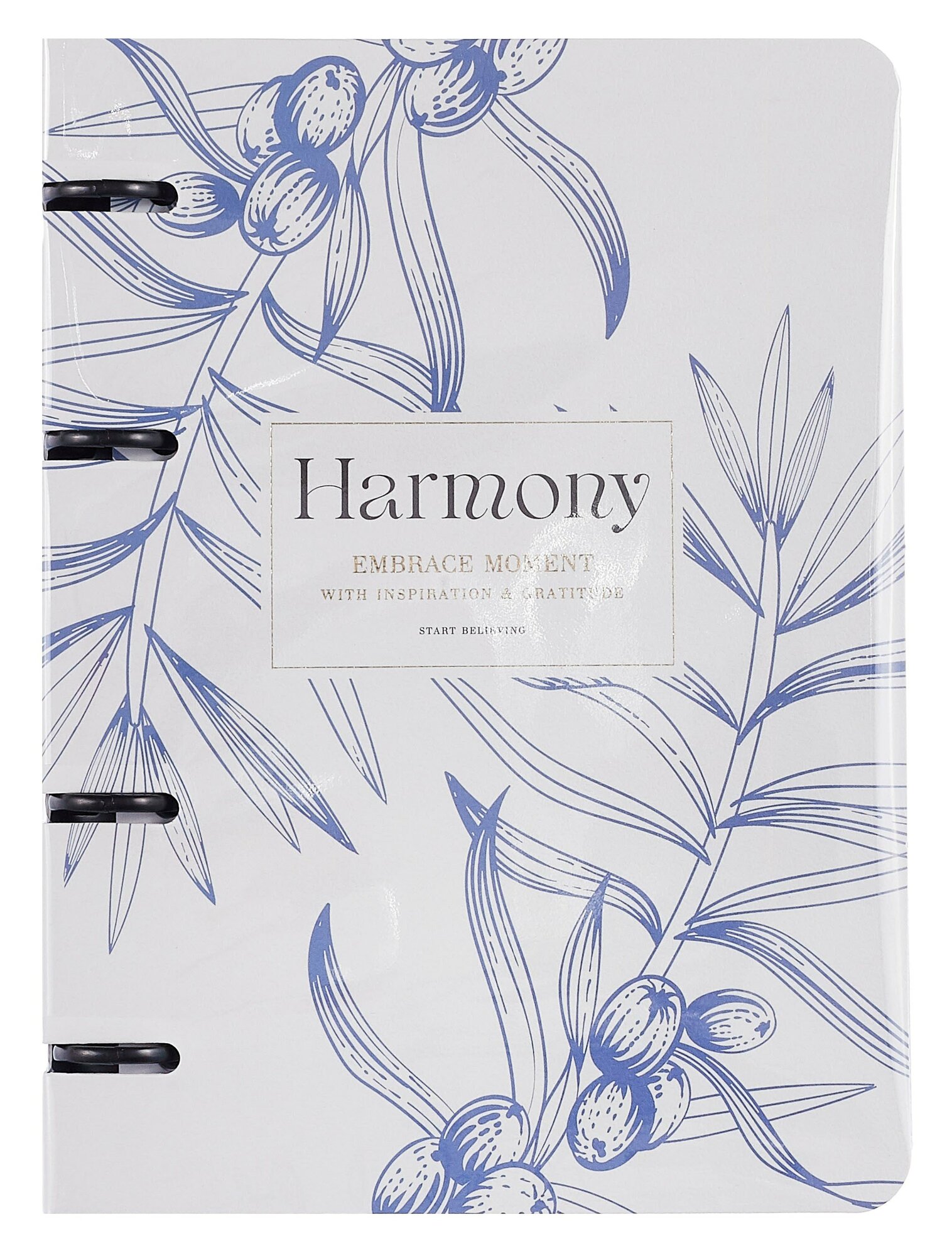 Тетрадь на кольцах «Harmony. Ветка на айвори» 80 листов в клетку, А5, сменный блок - Be Smart