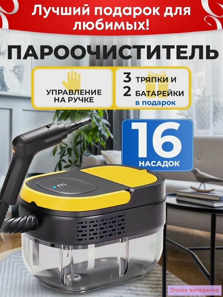 Пароочиститель A2B63F243D594C6991F8754B540B947B 2500 Вт, насадки - 16 шт