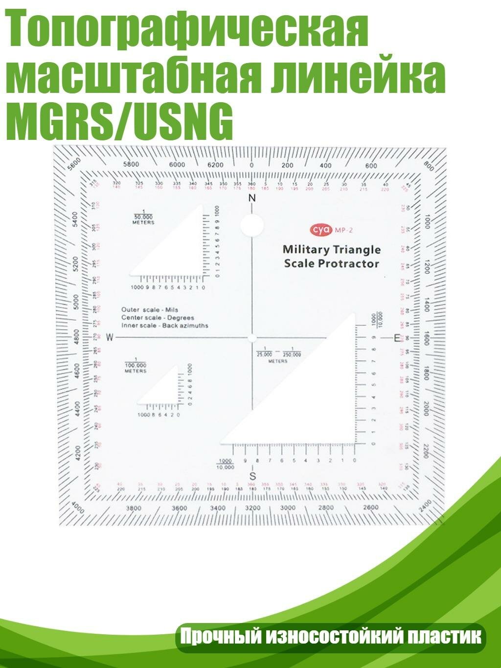 Топографическая масштабная линейка MGRS/USNG