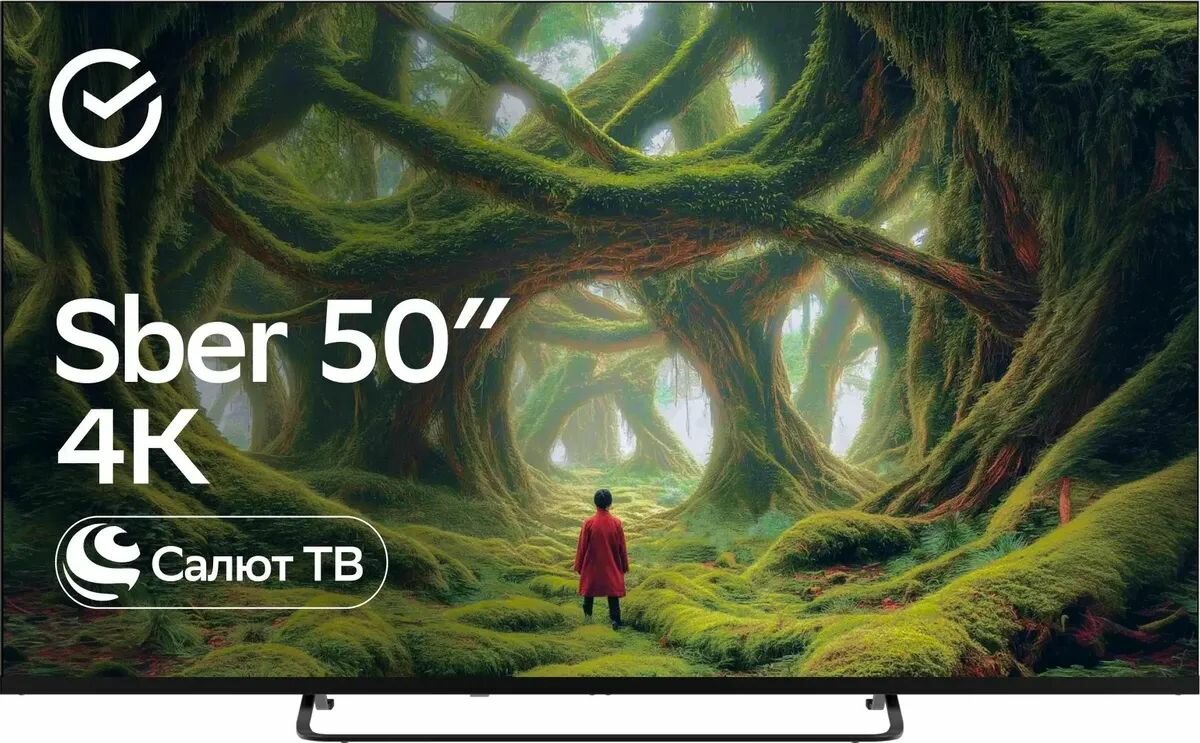 50" Телевизор SBER SDX-50U4127 4K Ultra HD, черный