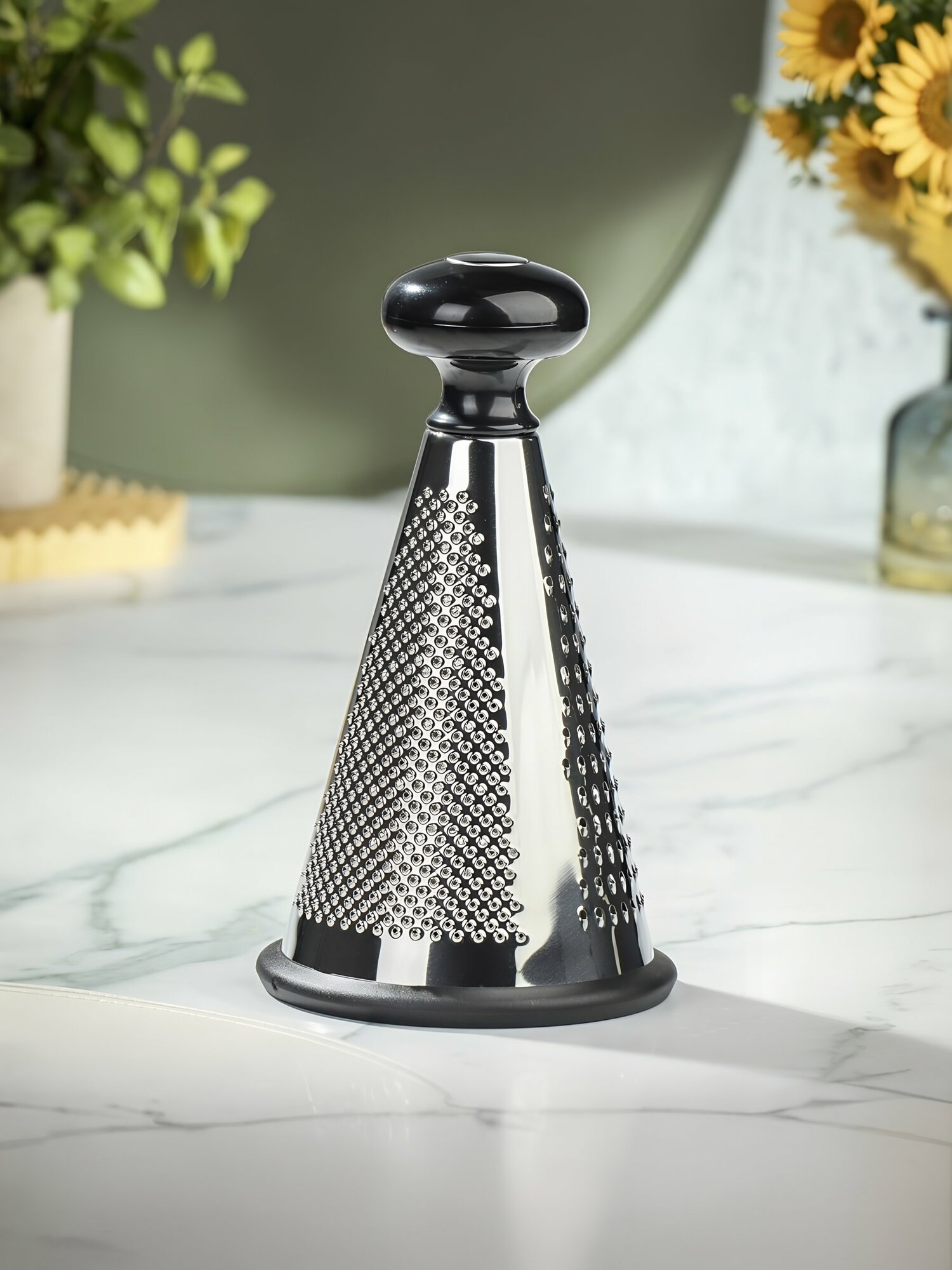 Терка кухонная 3-гранная из нержавеющей стали, 20 см, модель Y4-6442, серебристая, Китай