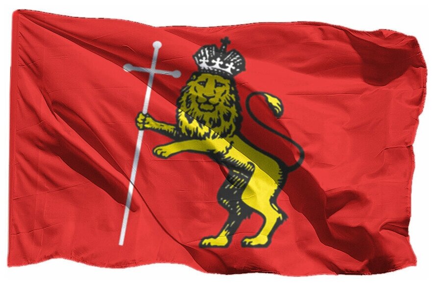 Флаг Владимира на флажной сетке, 70х105 см - для флагштока