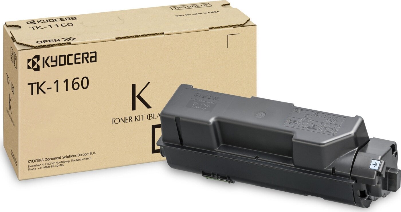 TK-1160 Тонер-картридж Kyocera TK-1160 (ресурс 7200 отп.) ECOSYS P2040dn/P2040dw