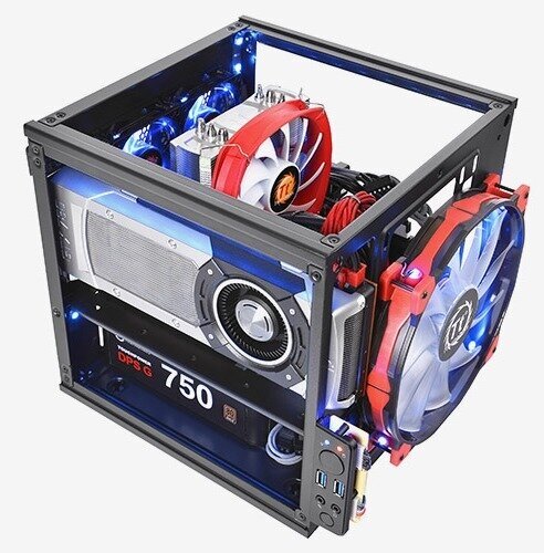 Корпус MiniTX Thermaltake Core V1 black (ca-1b8-00s)