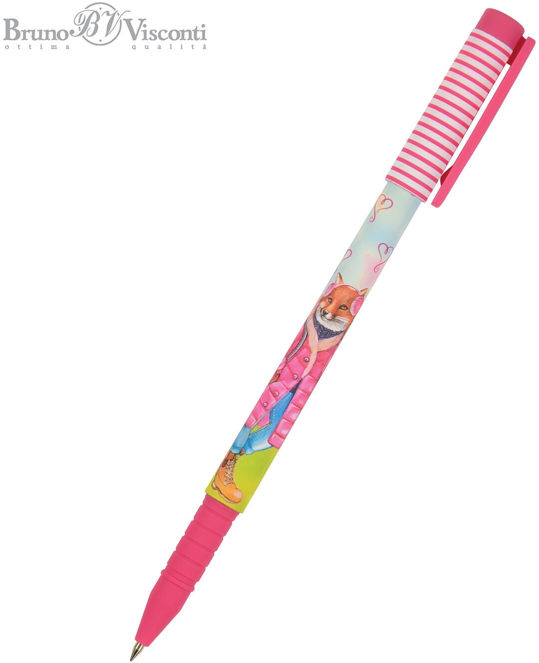 Bruno Visconti ручка шариковая FunWrite 0.5 мм 20-0212/70 Лиса с рюкзачком в ассортименте 1шт