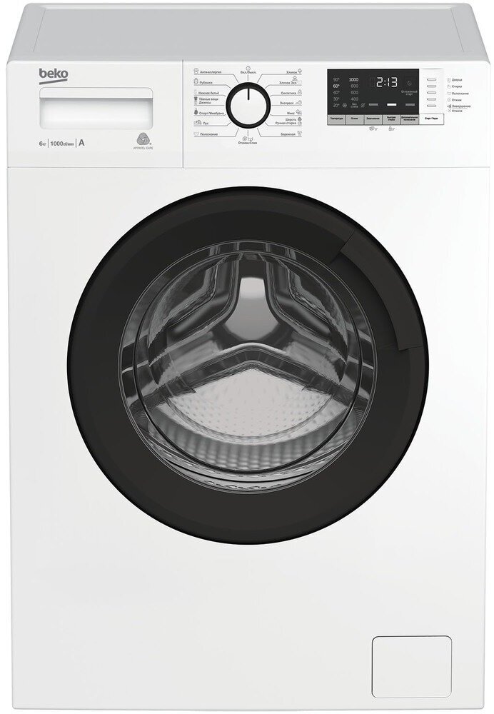 Стиральная машина BEKO WRE6512ZAW с фронтальной загрузкой, 6кг, белый
