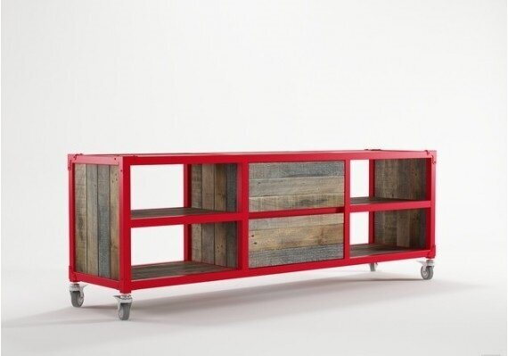 Деревянный комод для дома в стиле лофт модель Беяз 2