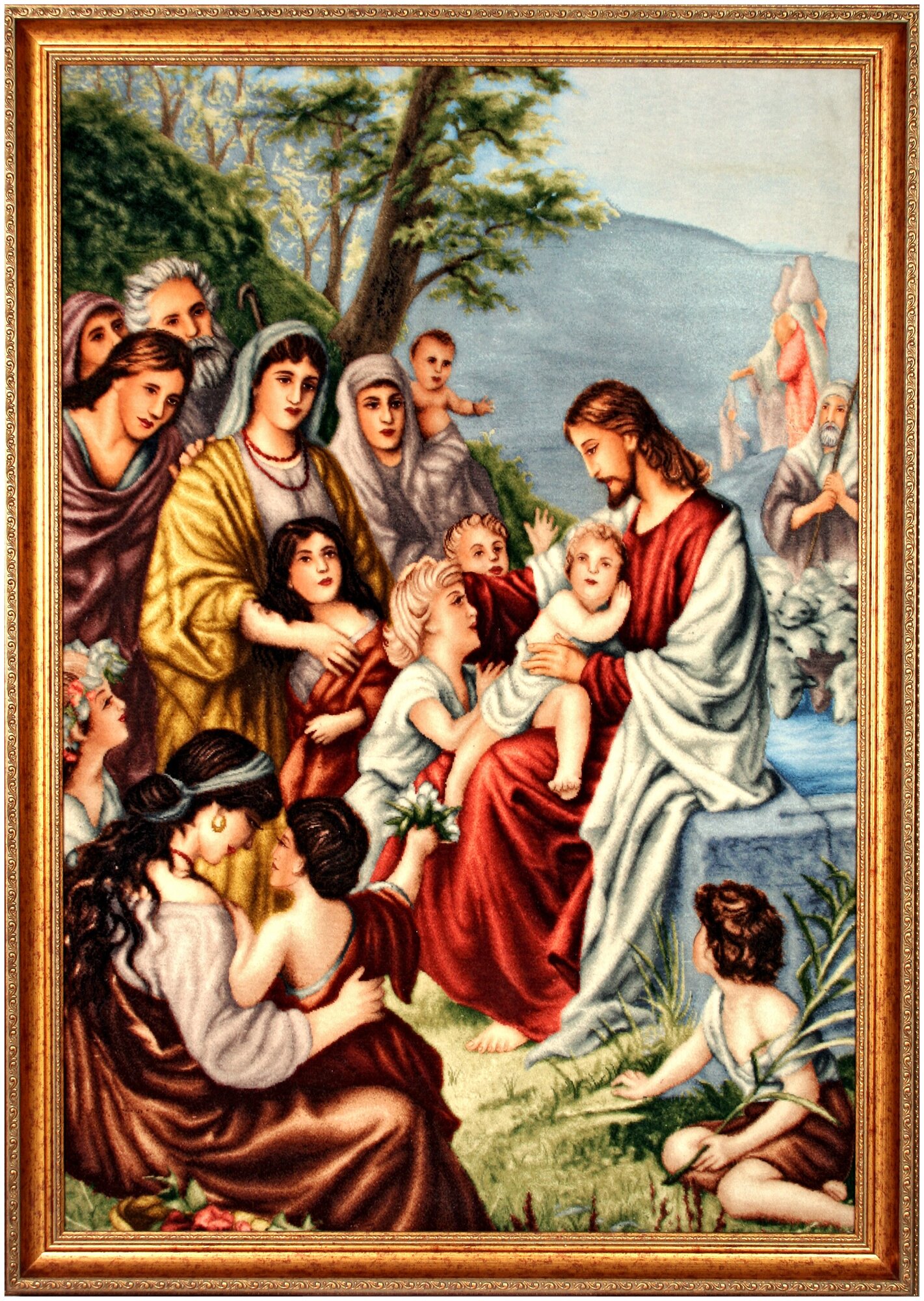 Картина ковровая Persepol "Иисус и Дети", религиозная тематика, 121х83 см