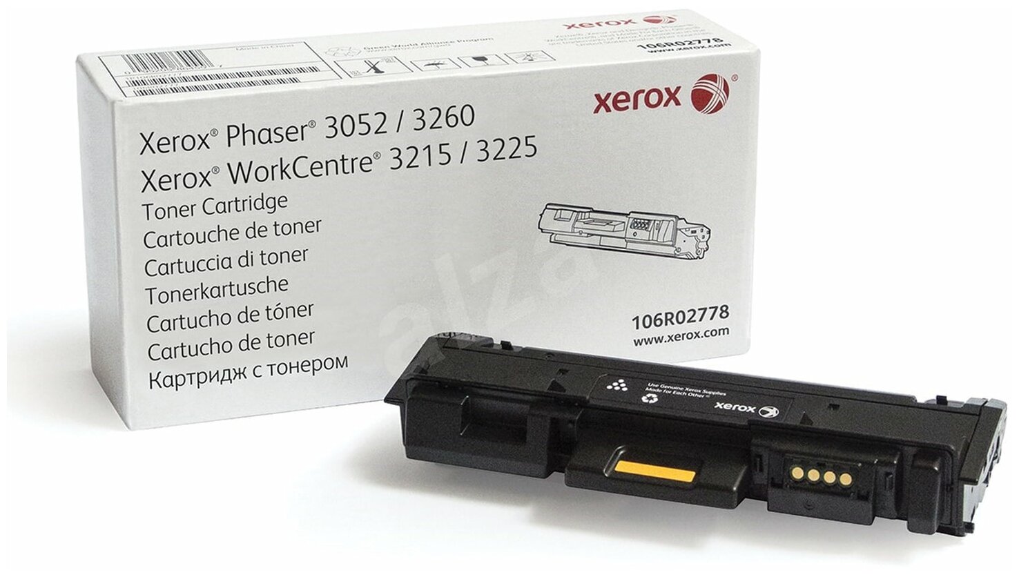 Тонер-картридж Xerox WC 3215, 3225, Phaser 3052, 3260, оригинальный, ресурс 3000 страниц 106R02778