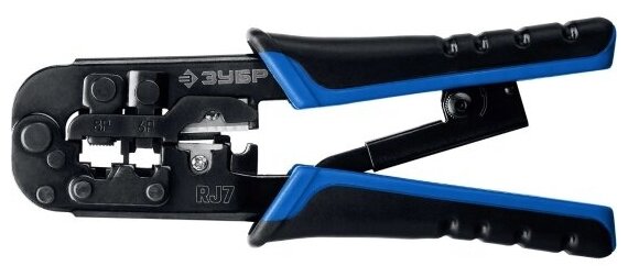 Кримпер универсальный Зубр Профессионал RJ-7 , RJ45, RJ11/RJ12