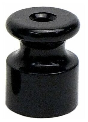 Ретро изолятор пластиковый EDISEL Basic черный 19х24 мм (упаковка 100 штук)