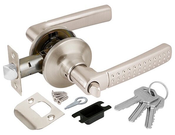 Ручка защелка 6026 SN-E (кл./фик.) мат. никель