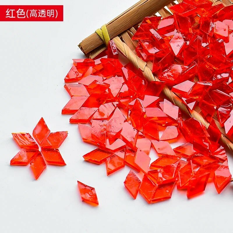 Ромбовидная мозаика слюда 200г Mosaic Making Красный, 18