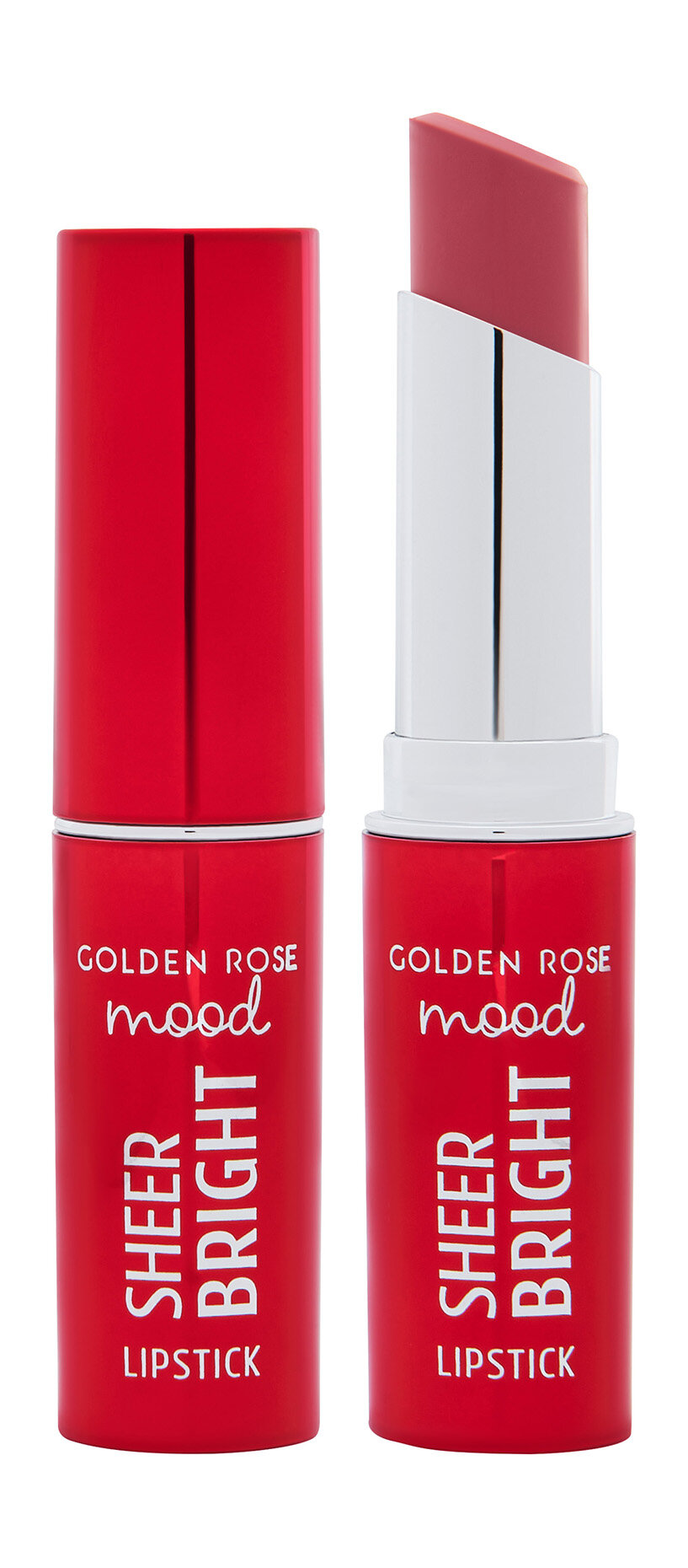 GOLDEN ROSE Помада для губ Mood Sheer Bright Lipstick, 3,3 г, 108 Rosy Plum